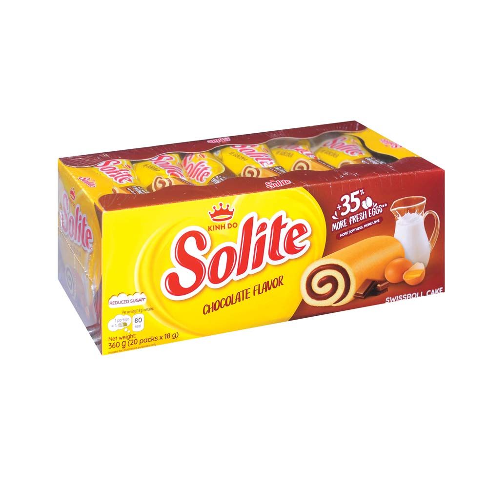 Bánh Solite cuộn kem socola, 360g