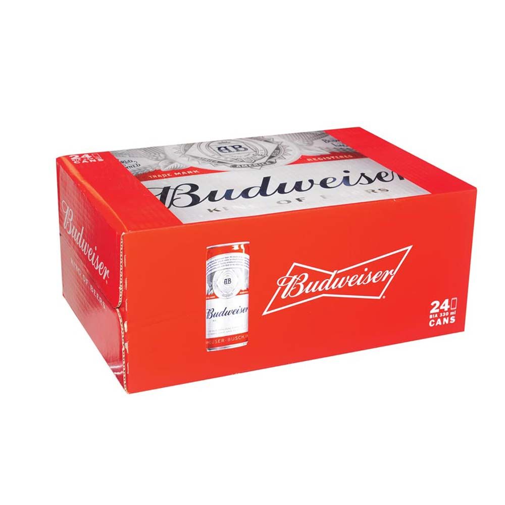 Bia Budweiser sleek, thùng 24 lon, 330ml